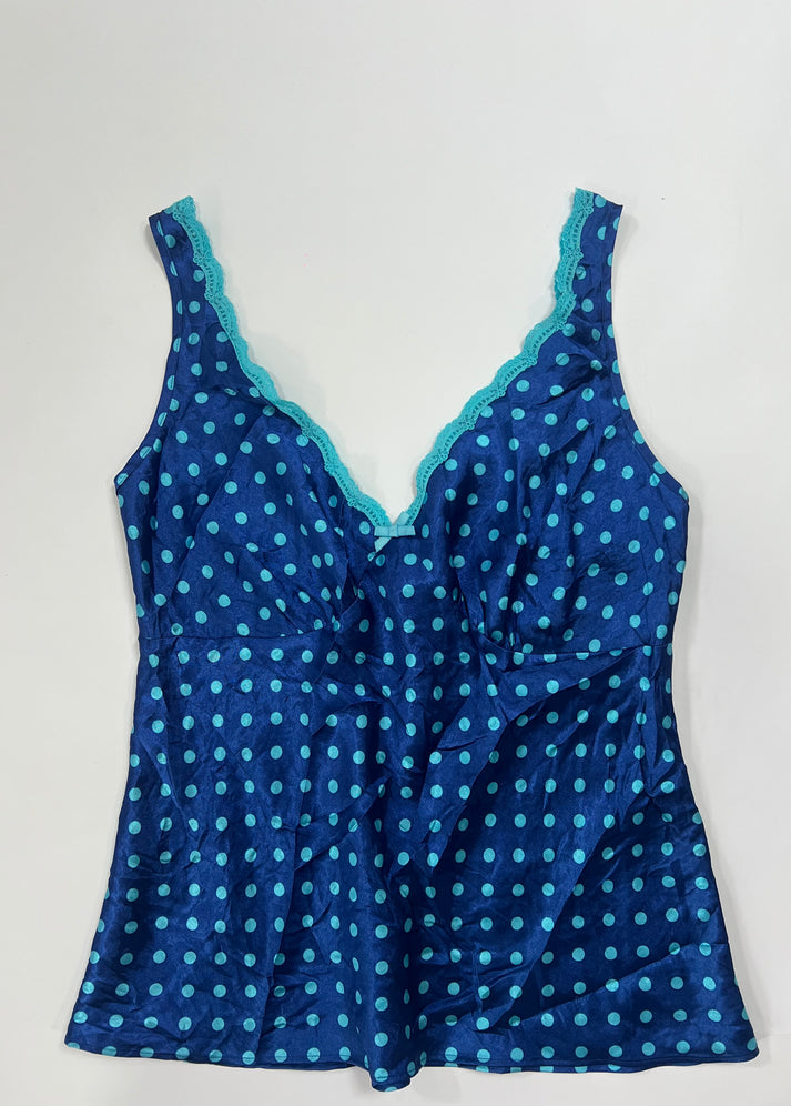 Blue Polka Dot Satin Cami – VintDream
